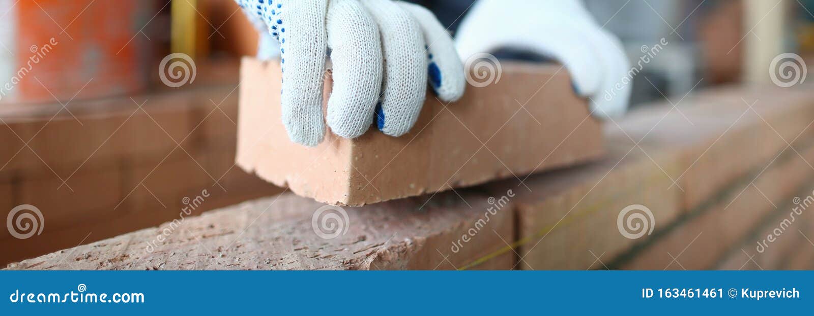 Man laying bricks stock image. Image of arms, bricks - 163461461