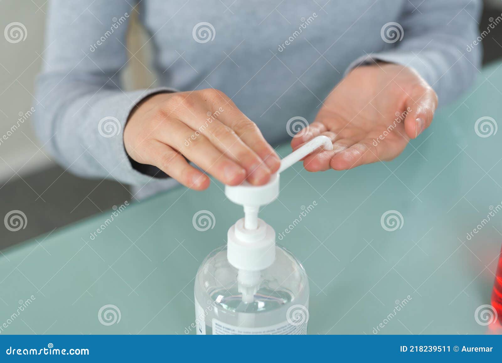 Close-up Man Dispensing Hand Sanitizer Stock Image - Image of hygiene ...
