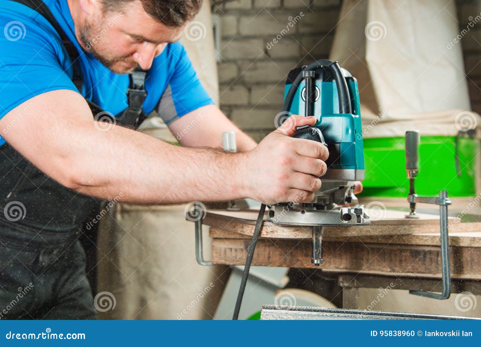 Close Up Man Doing Woodwork in Carpentry Stock Photo - Image of ...