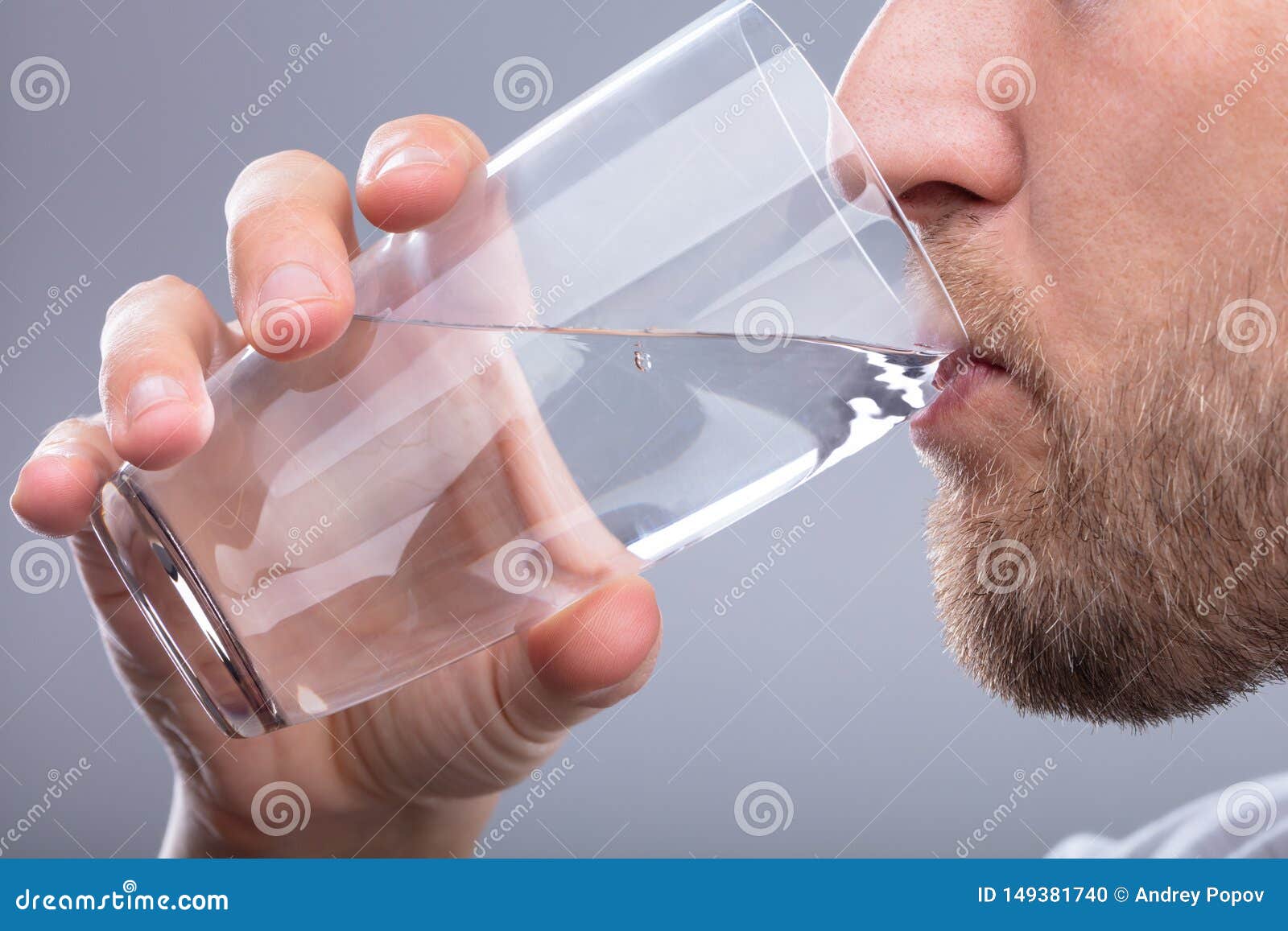 Man Drinking Water stock photo. Image of mouth, liquid - 149381740