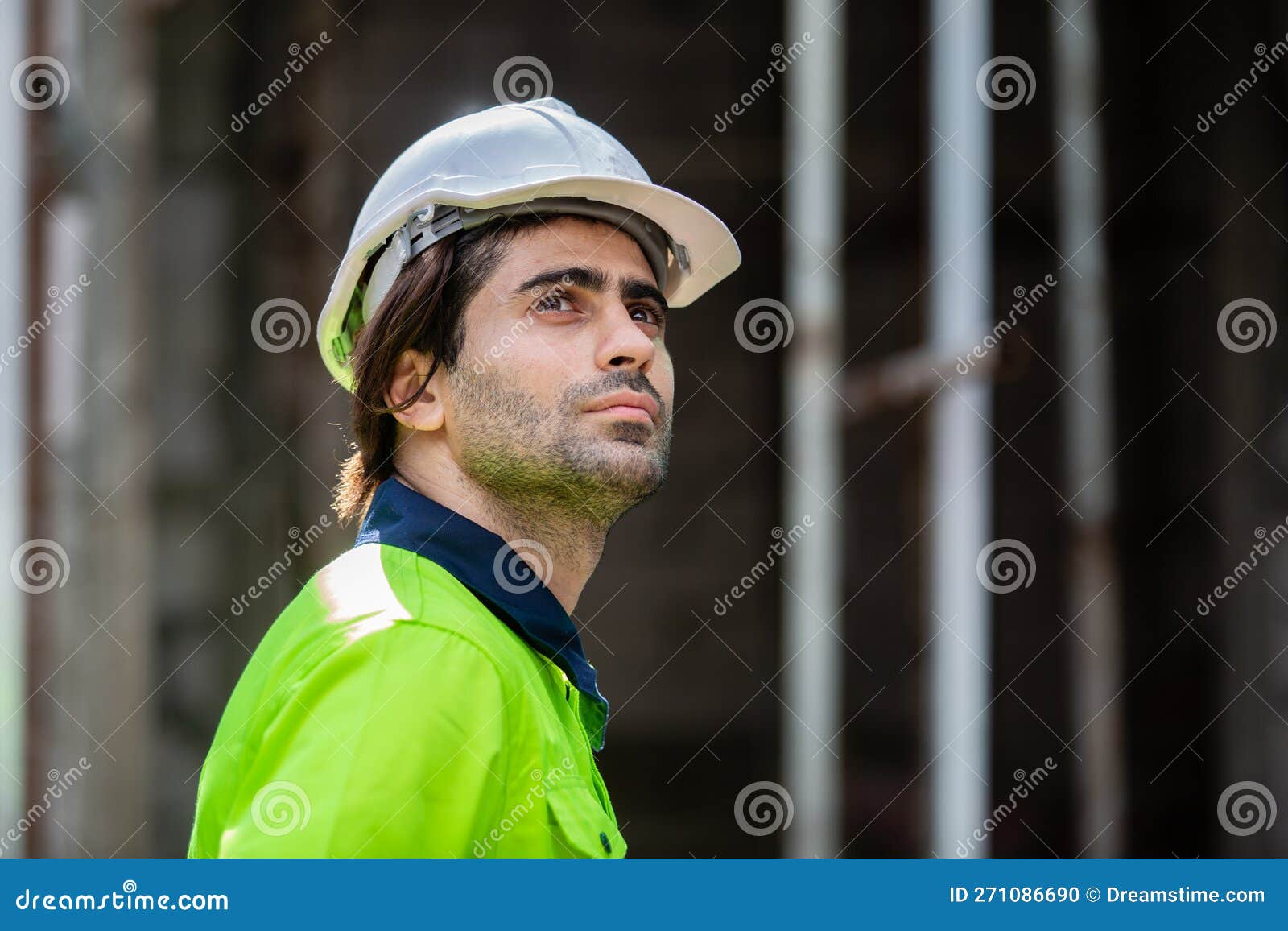 Close Up Man Engineer Builder House Construction. Male Architect ...