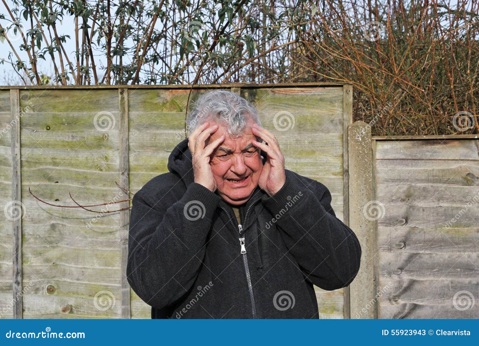 Close Up Of Man Experiencing A Panic Attack. Stock Image - Image: 55923943
