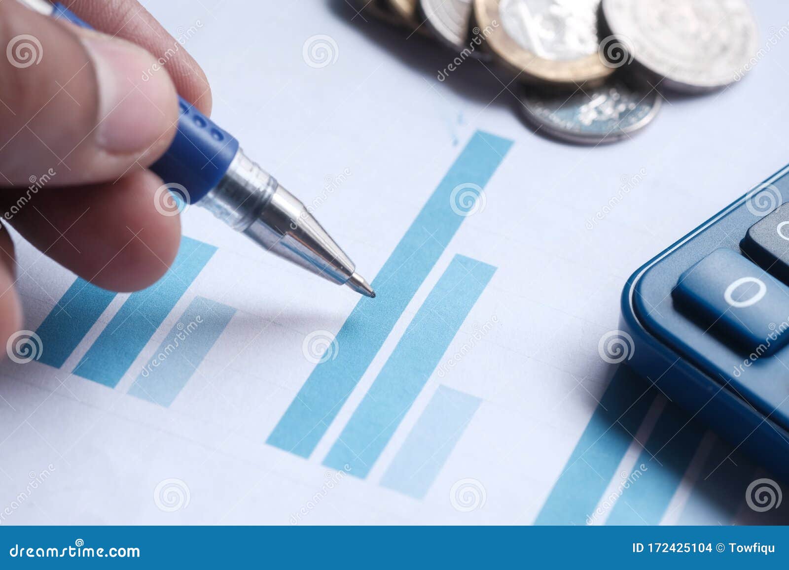 Close Up of Man Hand Analyzing Chart on Paper Stock Photo - Image of ...