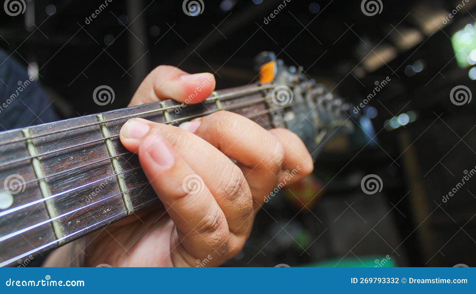 Close Up of Man Hand Playing Electric Guitar Stock Photo - Image of ...