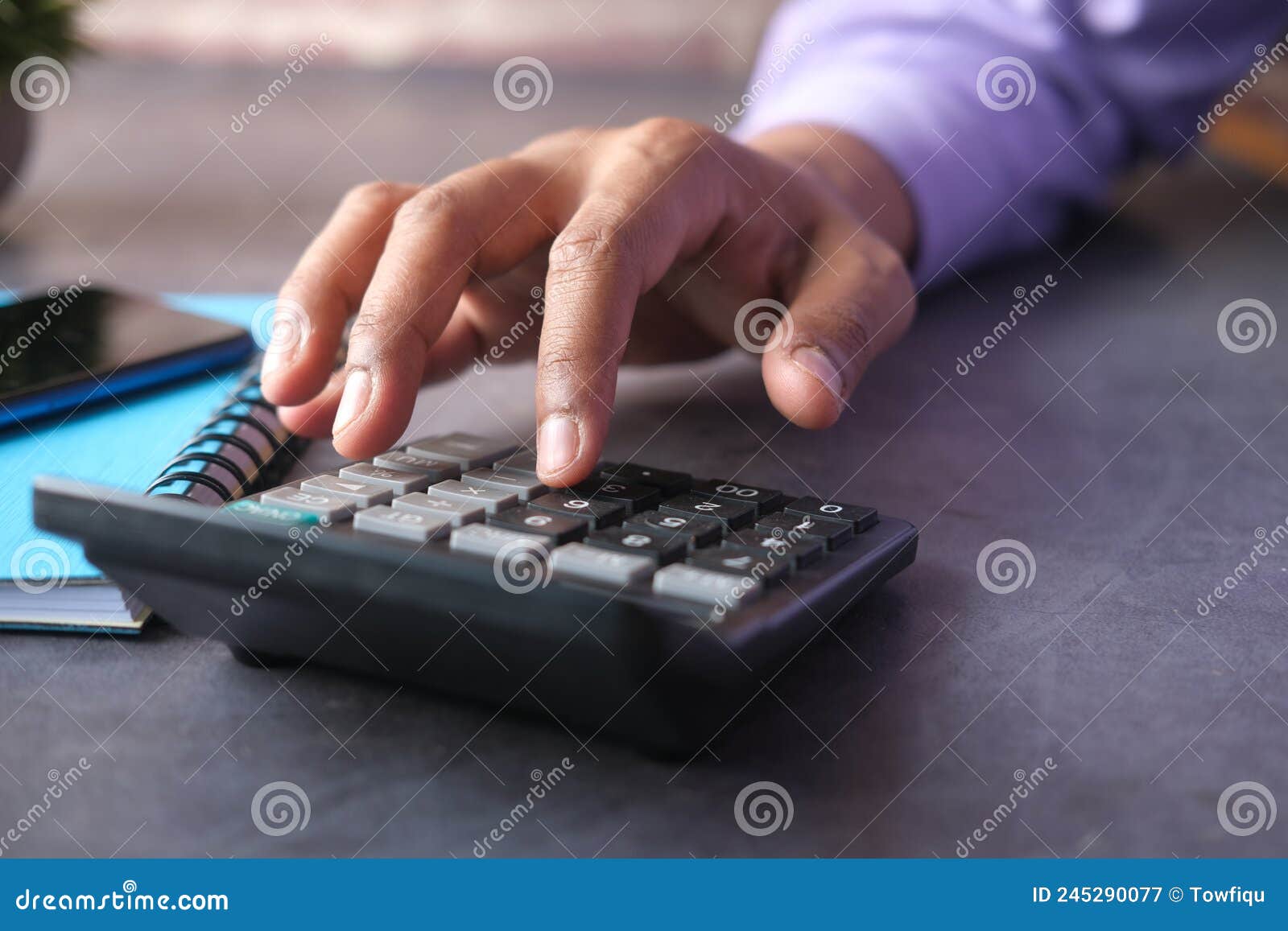 Close Up of Man Hand Using Calculator Stock Image - Image of count ...