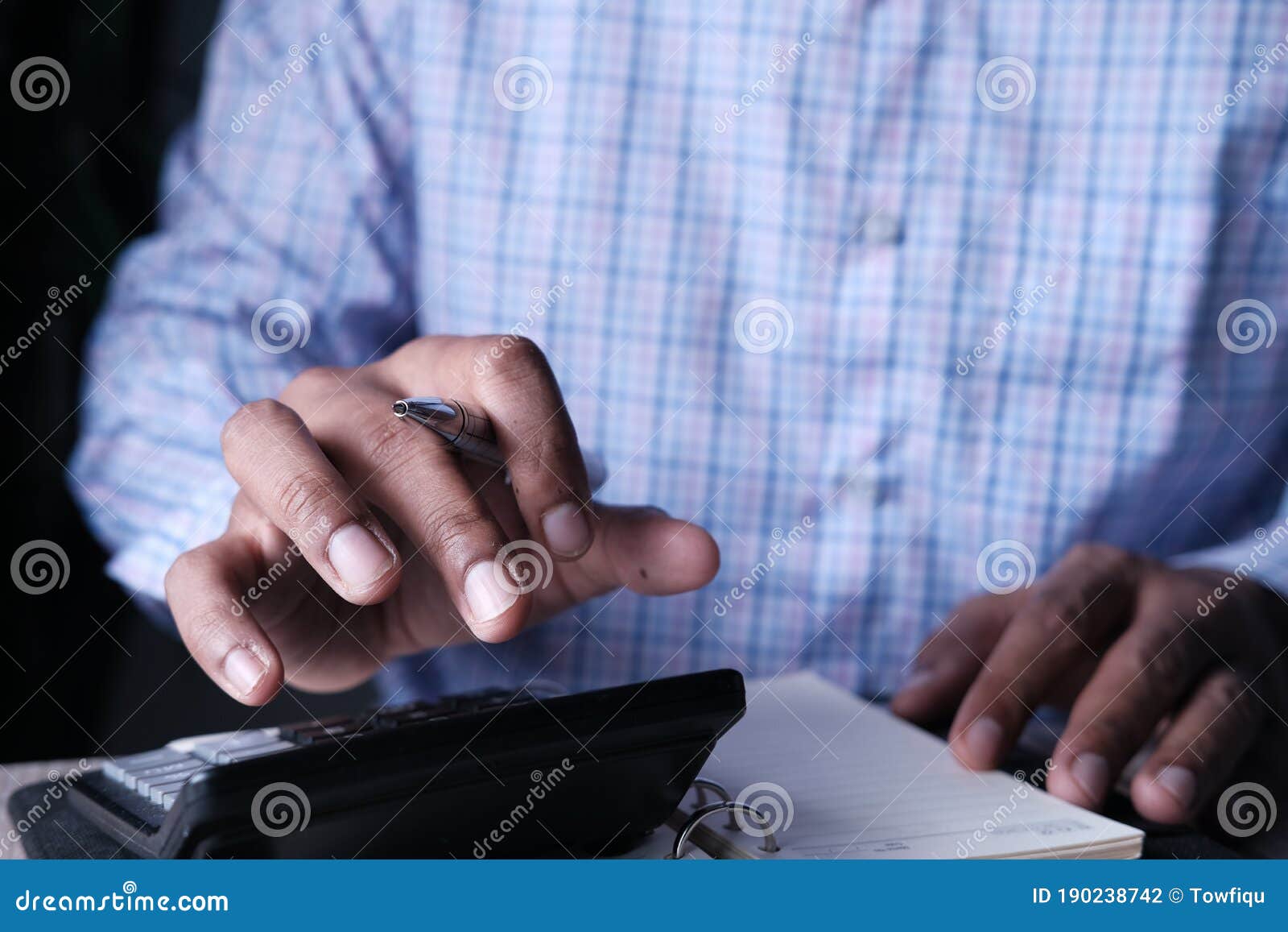 Close Up of Man Hand Using Calculator Stock Photo - Image of expenses ...