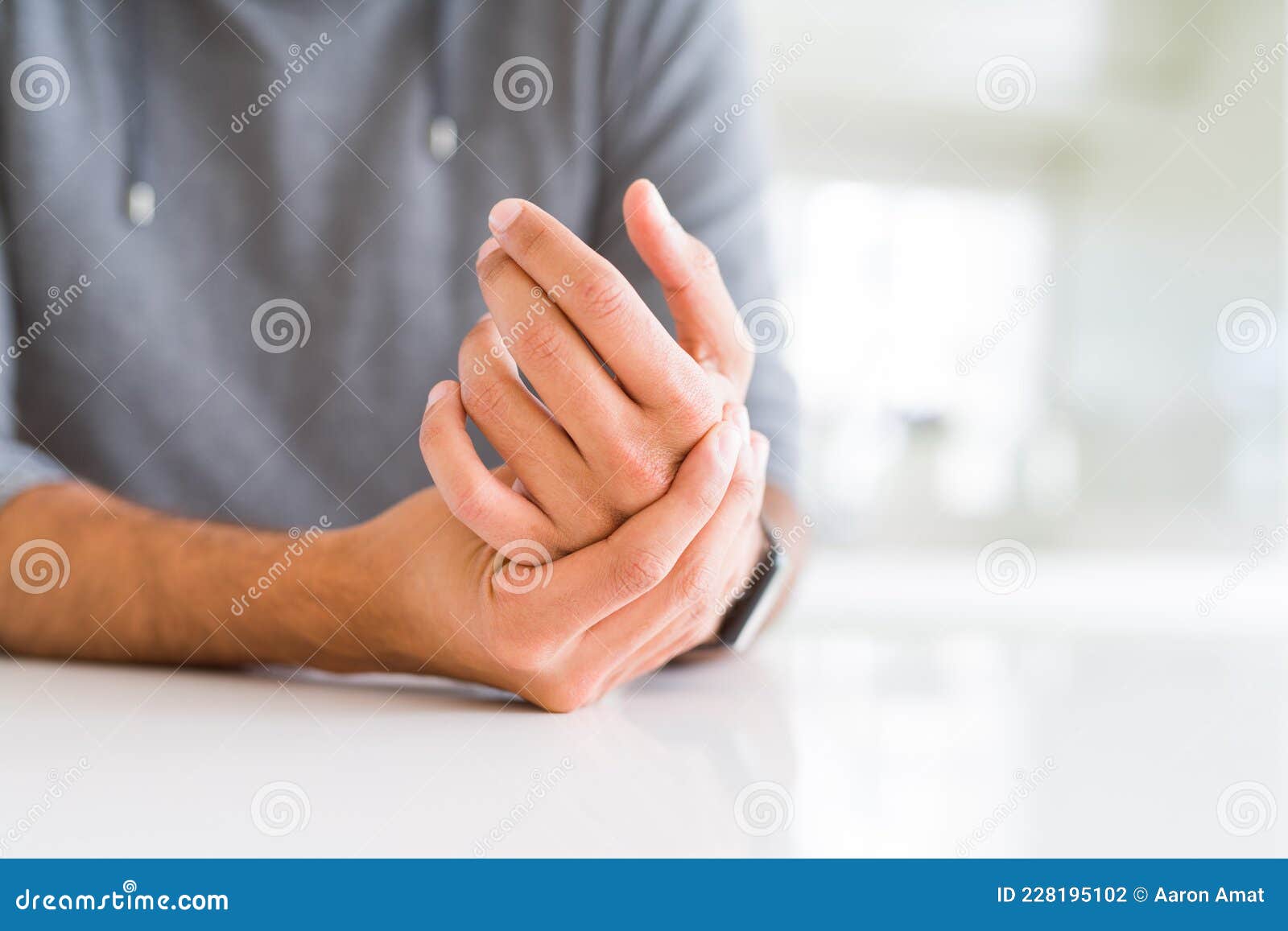 Close Up of Man Hands Over White Table Stock Photo - Image of house ...