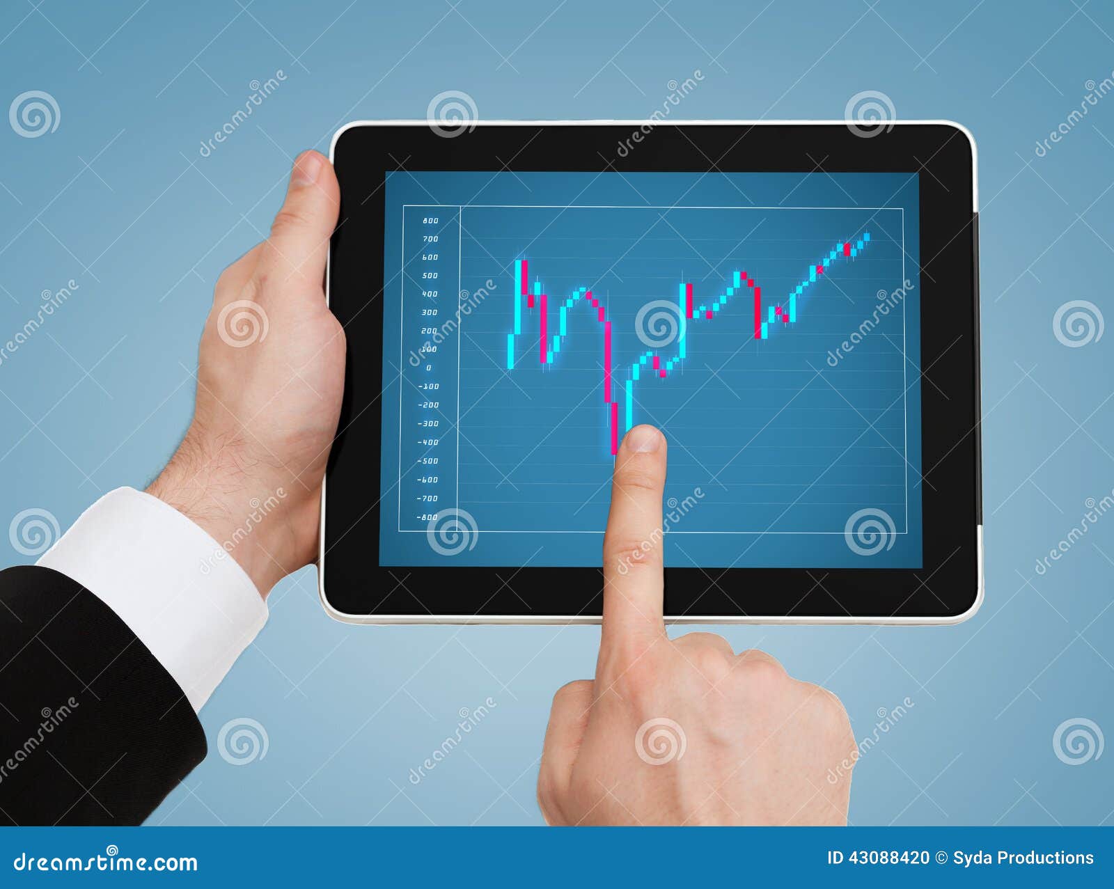 Close Up of Man Hands Touching Tablet Pc Stock Photo - Image of modern ...