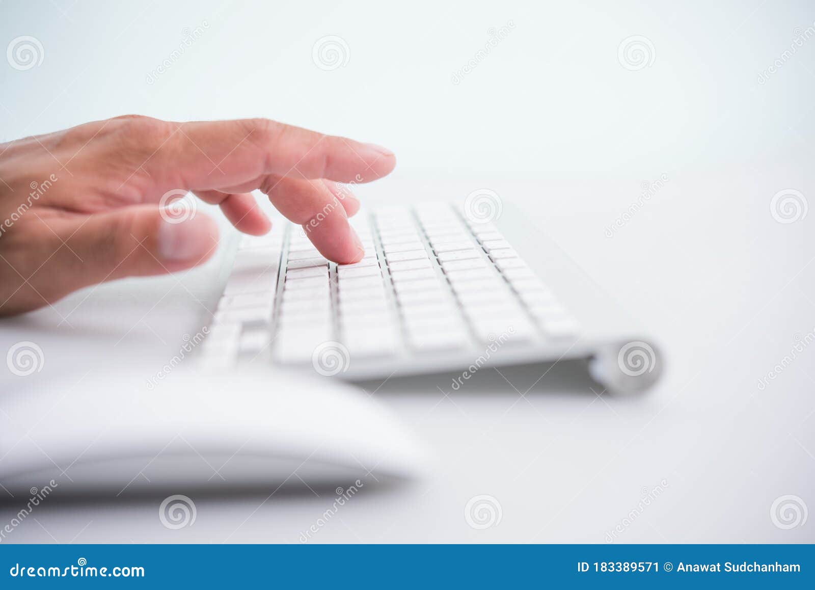 Close Up of Man Hands Working Keyboard. on the Table with Copy Space ...