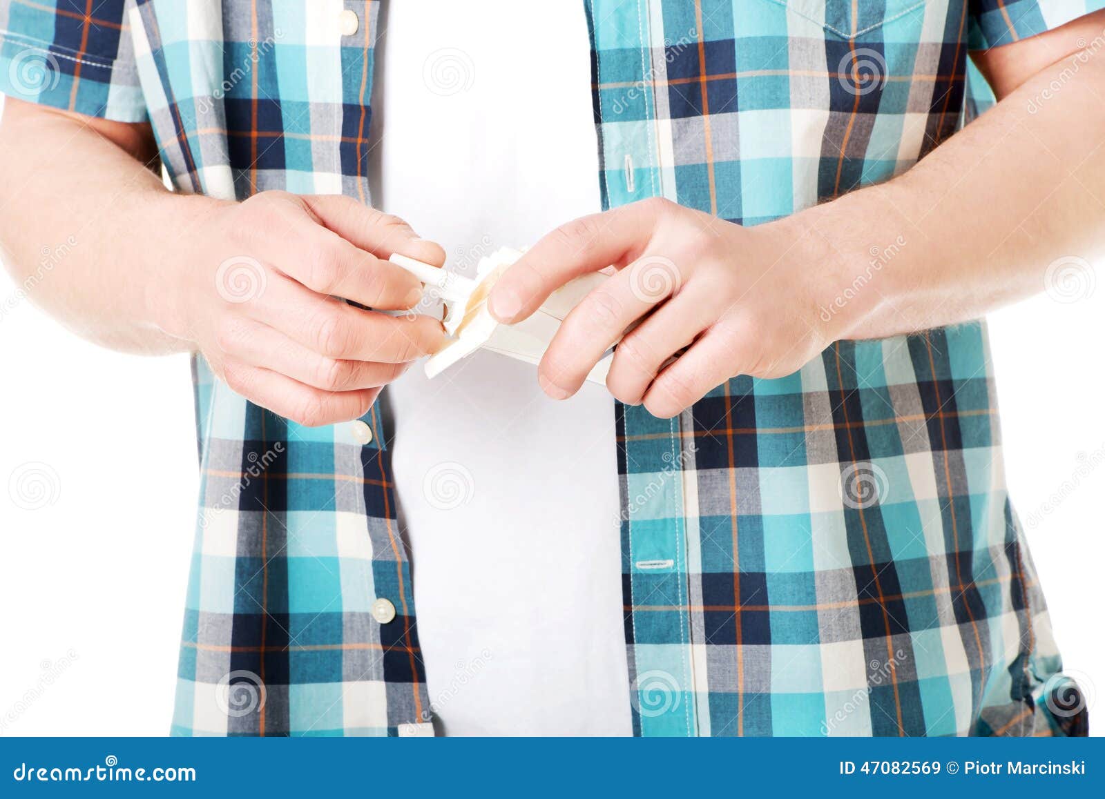 Close Up on a Man Having Smoking Break Stock Image - Image of concepts ...
