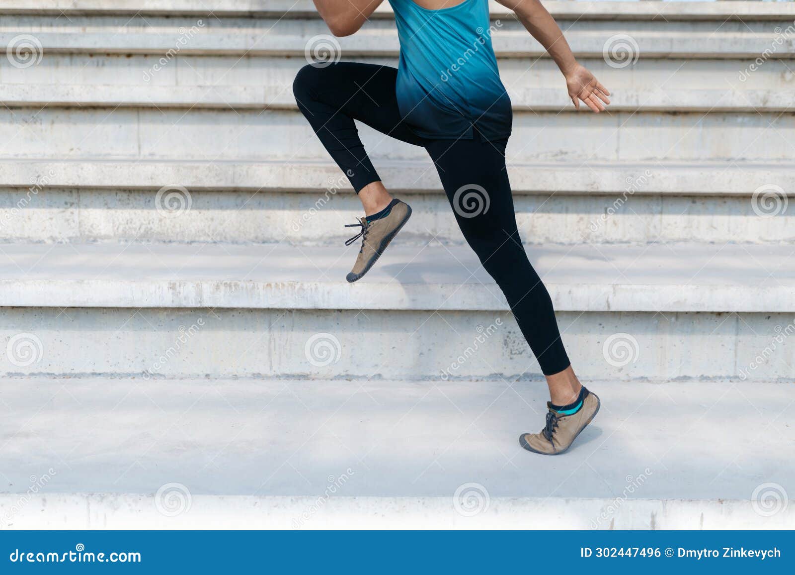 Close Up of a Man Jumping on the Stairs Stock Photo - Image of strong ...