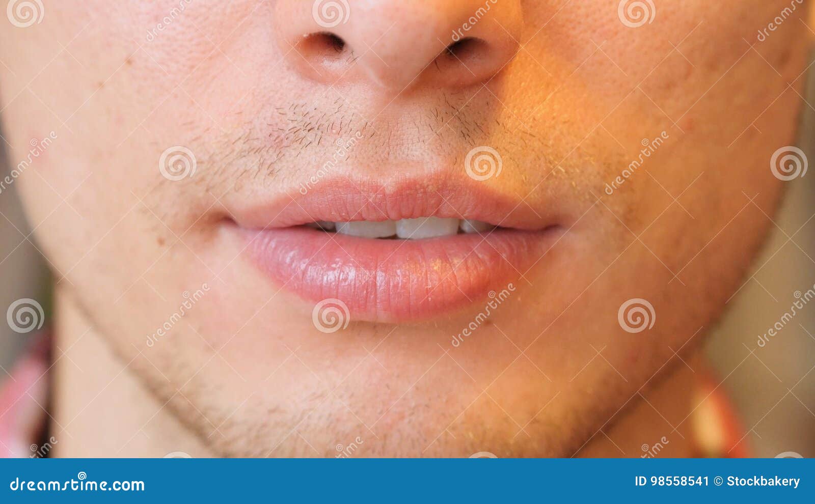 Close Up of Man Lips stock image. Image of people, laughing - 98558541