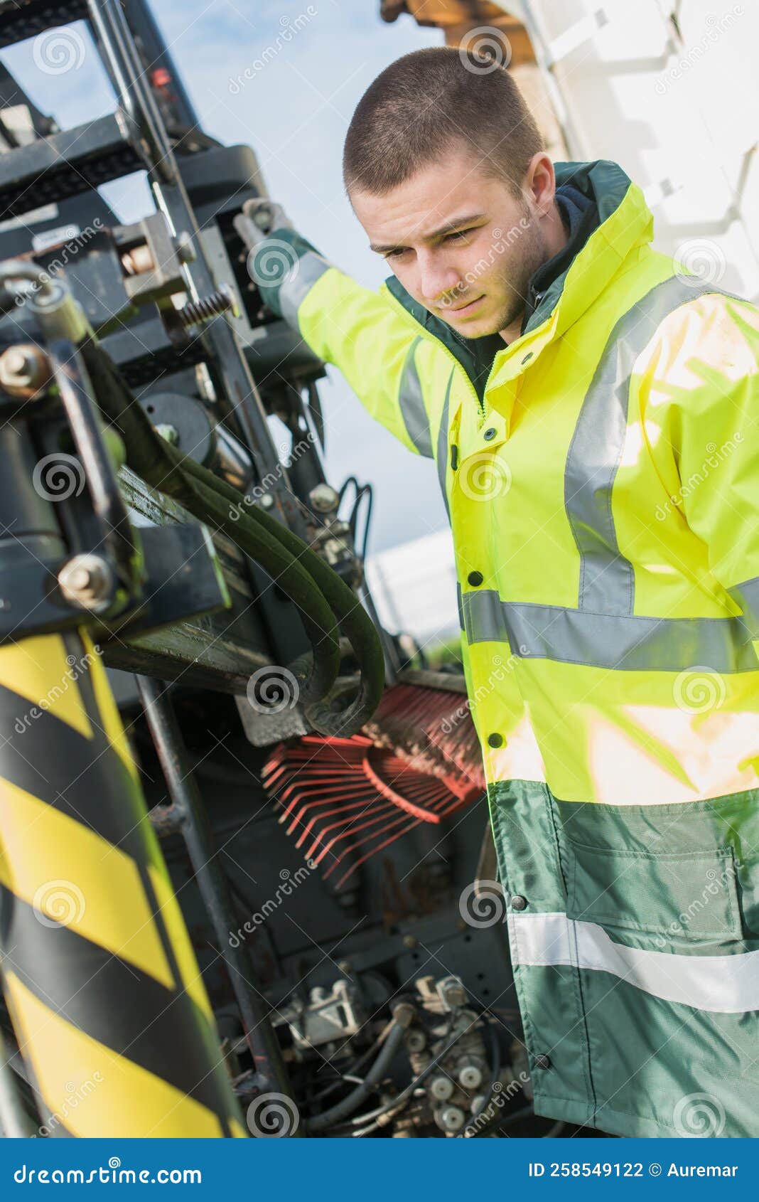 Close up man loading works stock photo. Image of load - 258549122