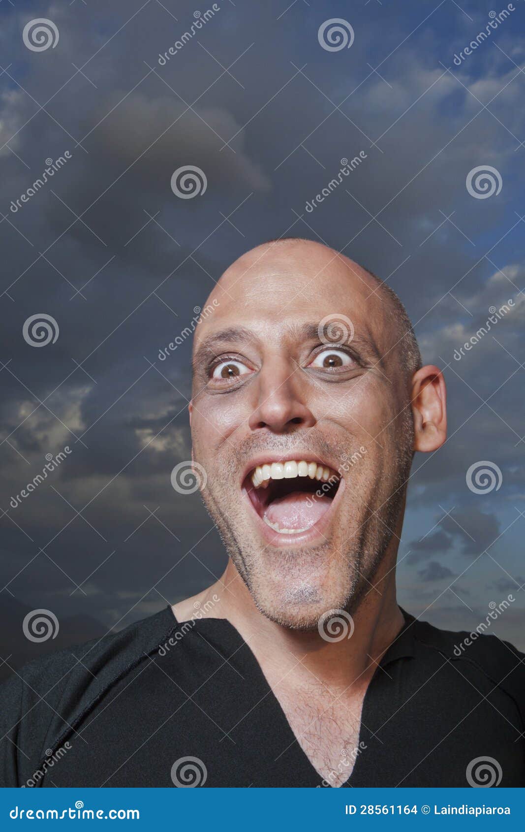 Close-up of a Man Looking Excited Outdoor Stock Photo - Image of 3539 ...