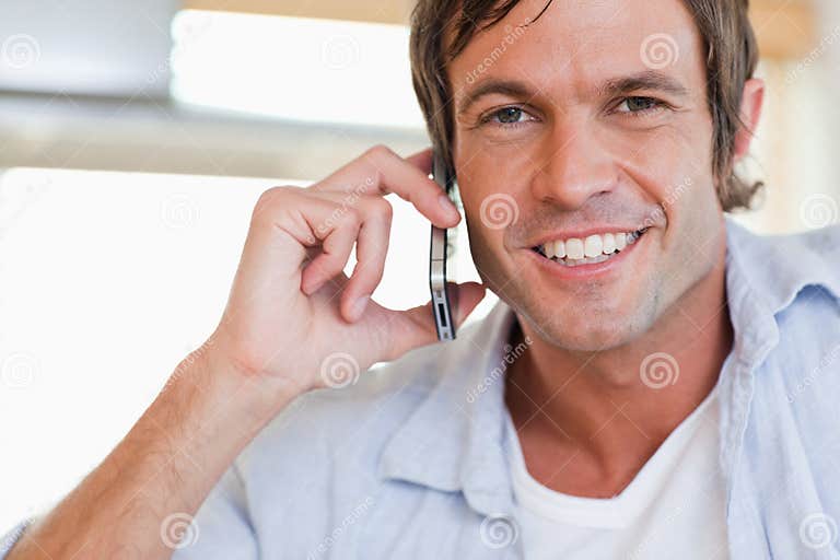 Close Up of a Man Making a Phone Call Stock Photo - Image of call, 3034 ...