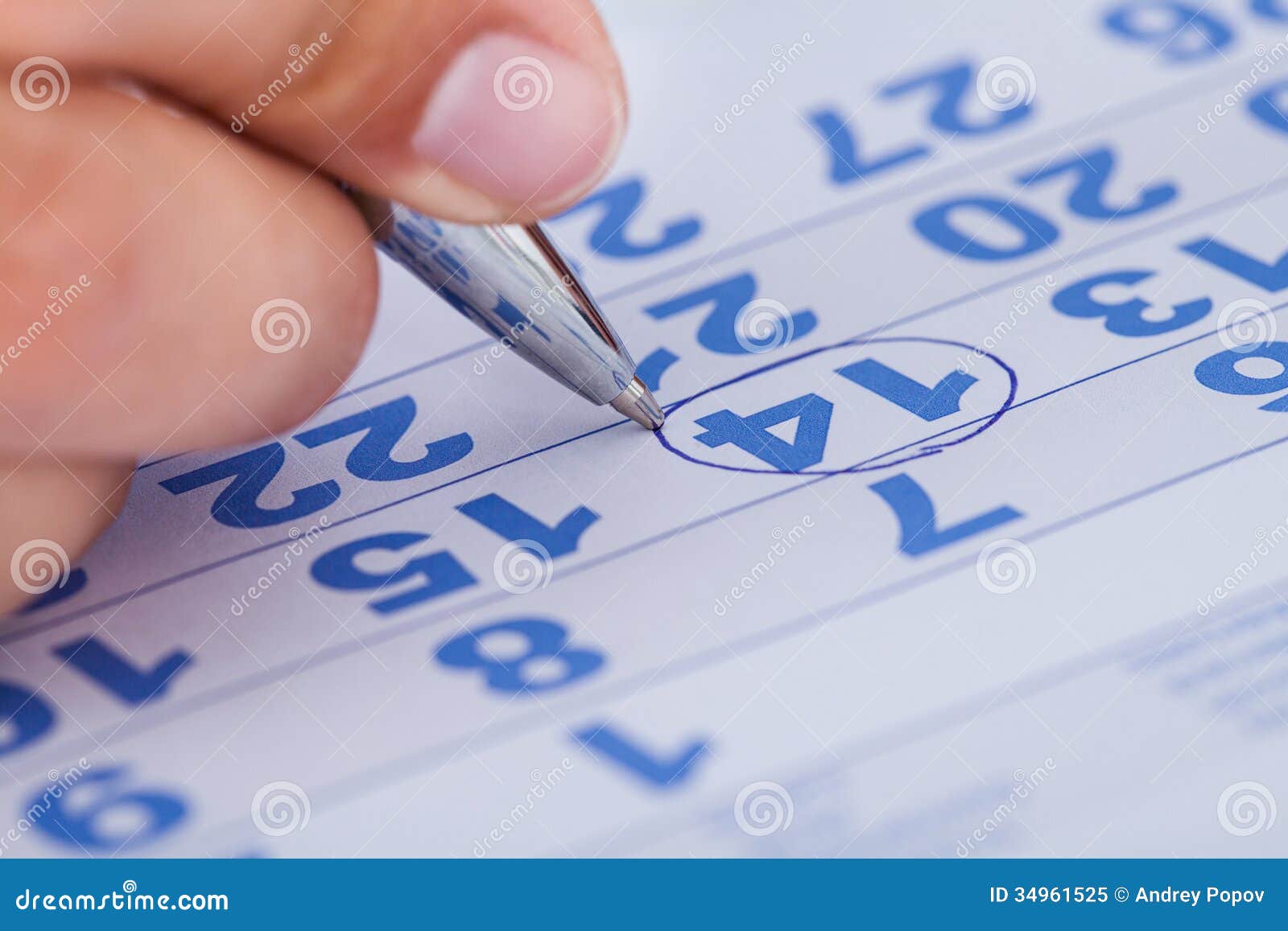 Close-up of Man Marking on Calendar Stock Image - Image of organizing ...
