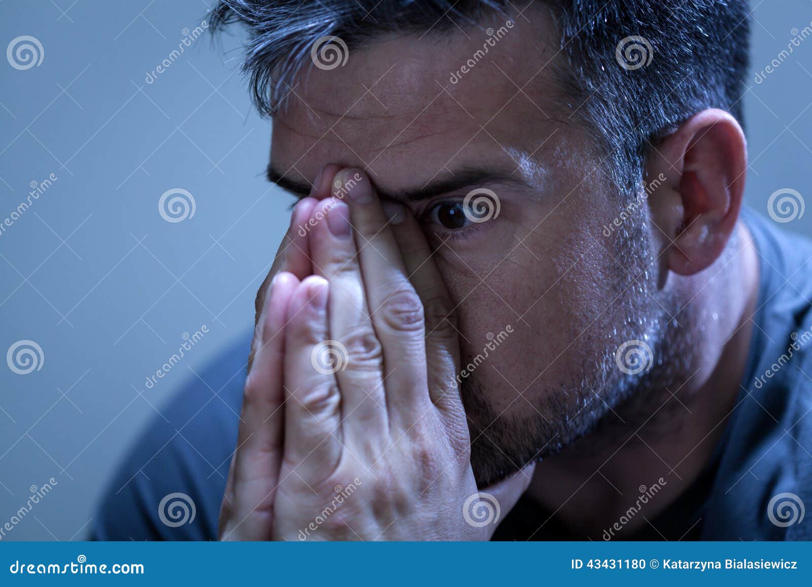 Close-up of Man with Problems Stock Photo - Image of problem, madness ...