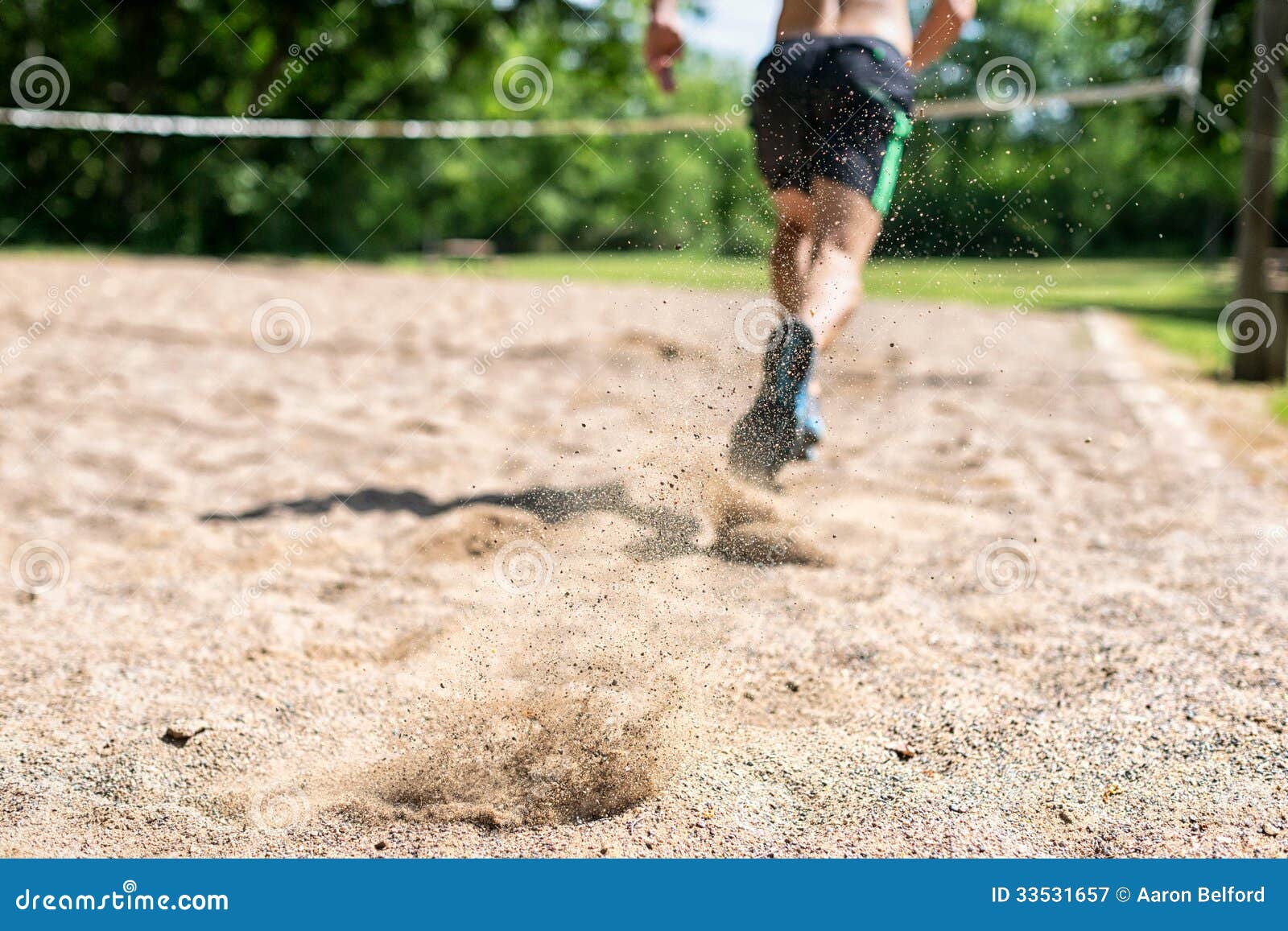 Close-up of a Man Running through Soil Stock Image - Image of ...