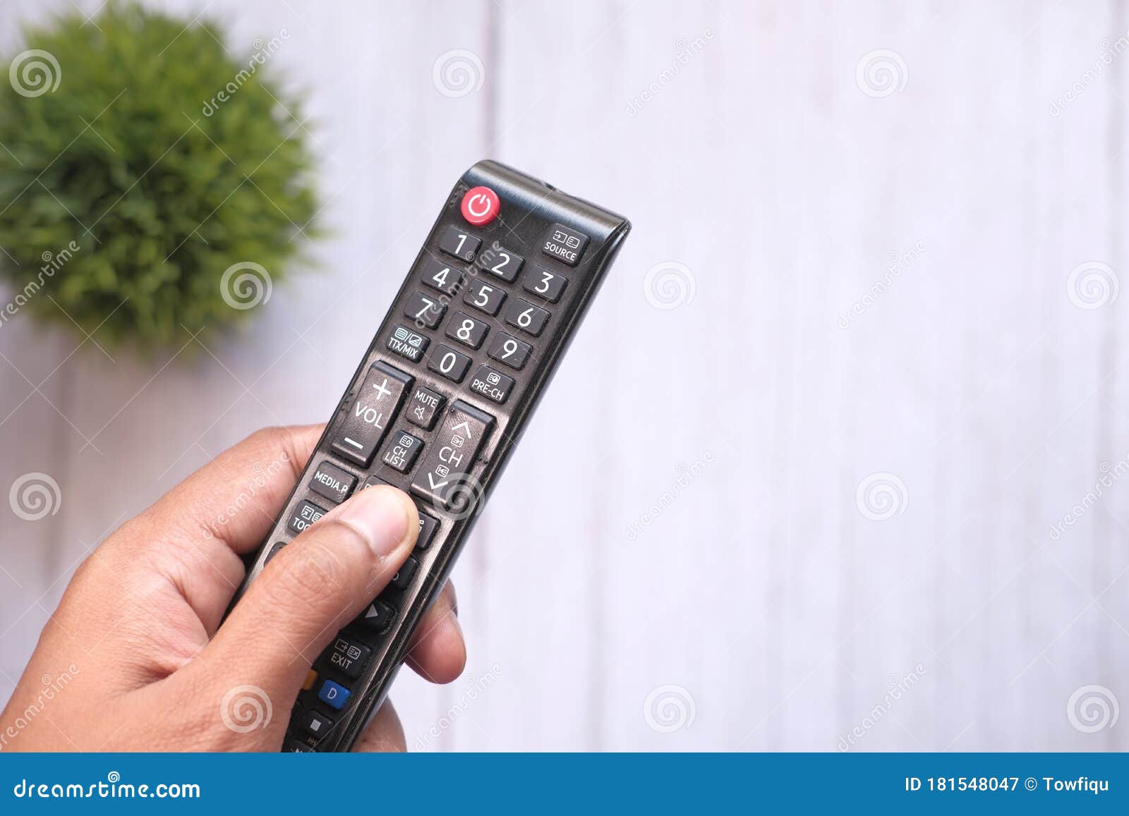 Close Up of Man S Hand Using Tv Remote Stock Image - Image of film ...