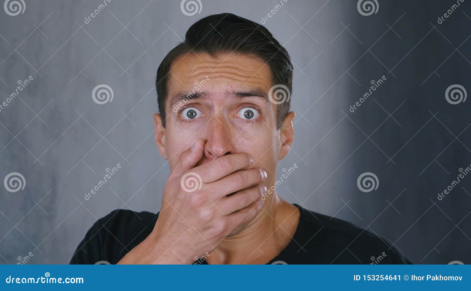 Man Is Shocked To See Something Terrible Shocked Stunned Man Stock