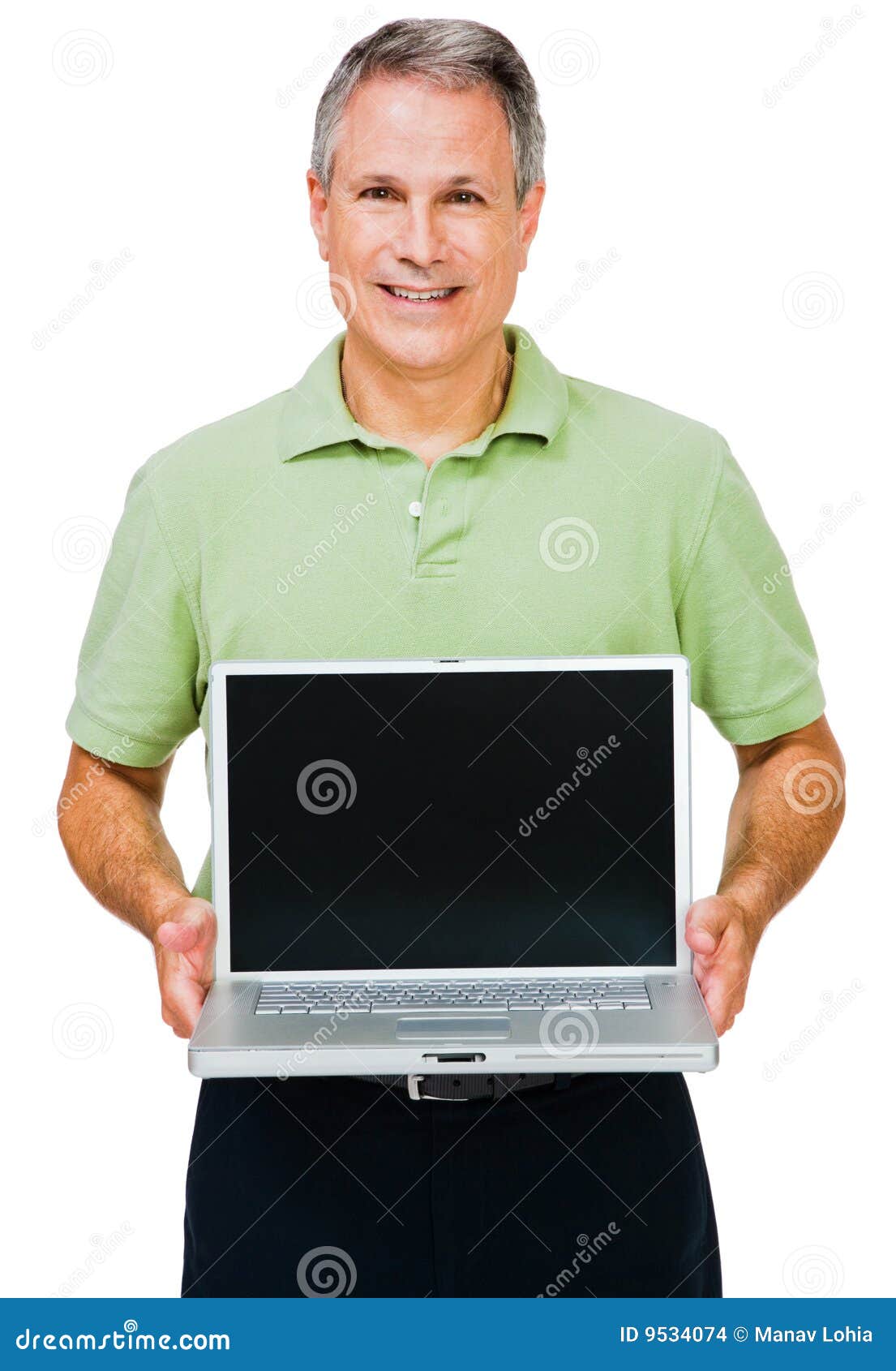 Close-up of a Man Showing Laptop Stock Photo - Image of internet ...
