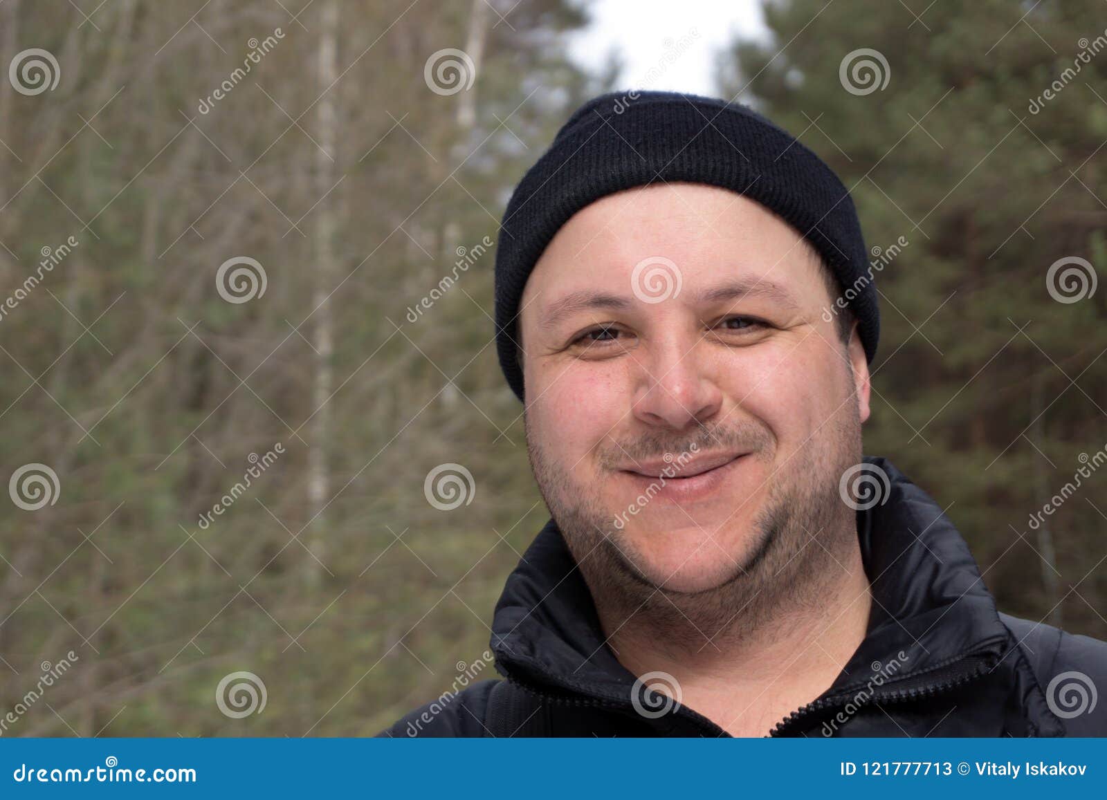 Close-up of a Man Smiling Outside . Stock Image - Image of outdoor ...