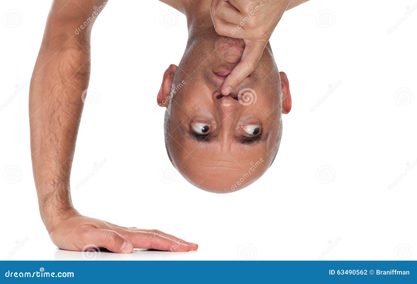 Close Up of a Man Standing on One Hand Stock Photo - Image of ...