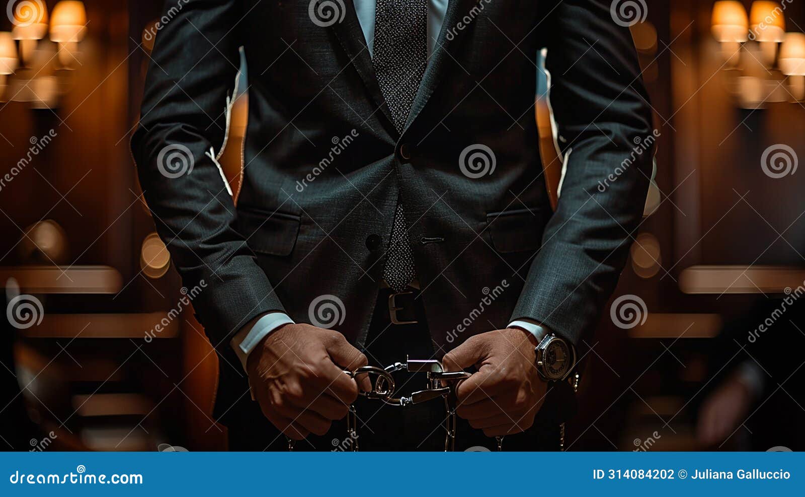 Hands In Handcuffs. Cuffs Are Handcuffed. Cartoon Vector ...