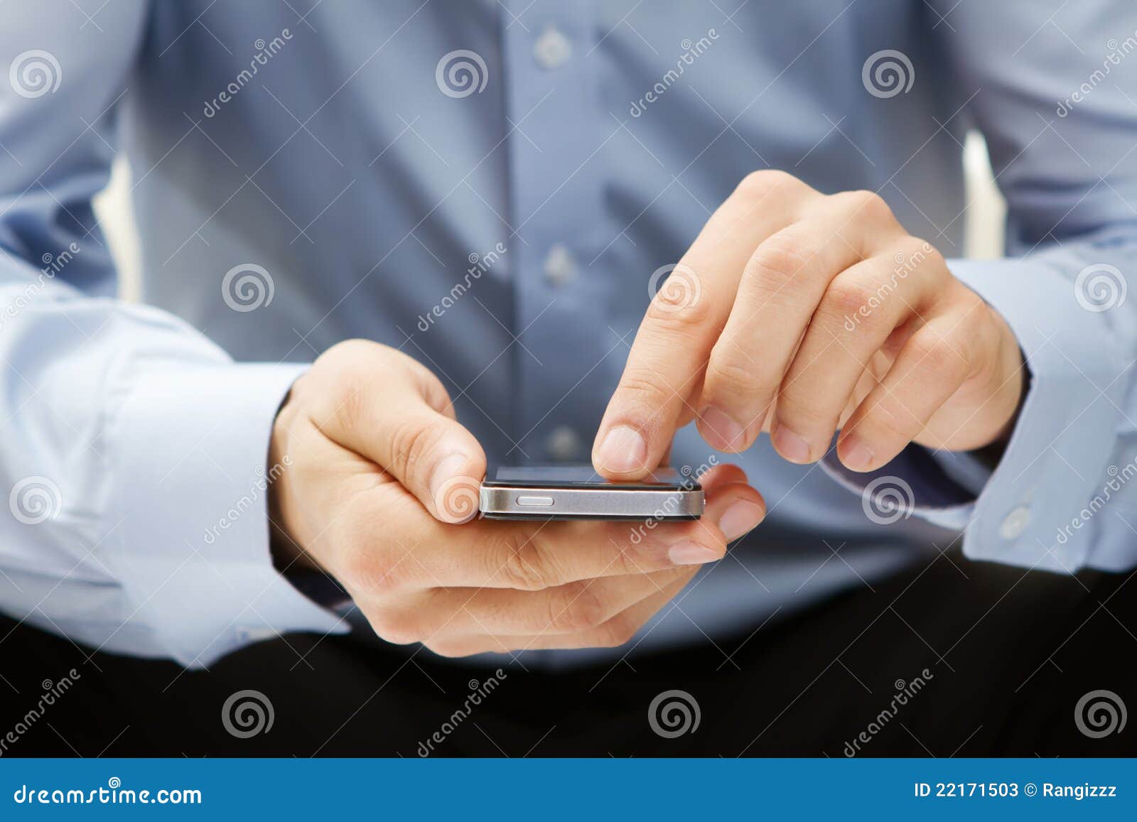 Close Up of a Man Using Smart Phone Stock Image - Image of cellular ...