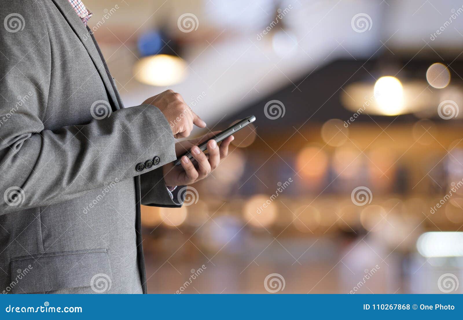 Close Up of a Man Using Workplace Using Technology New Techno Stock ...