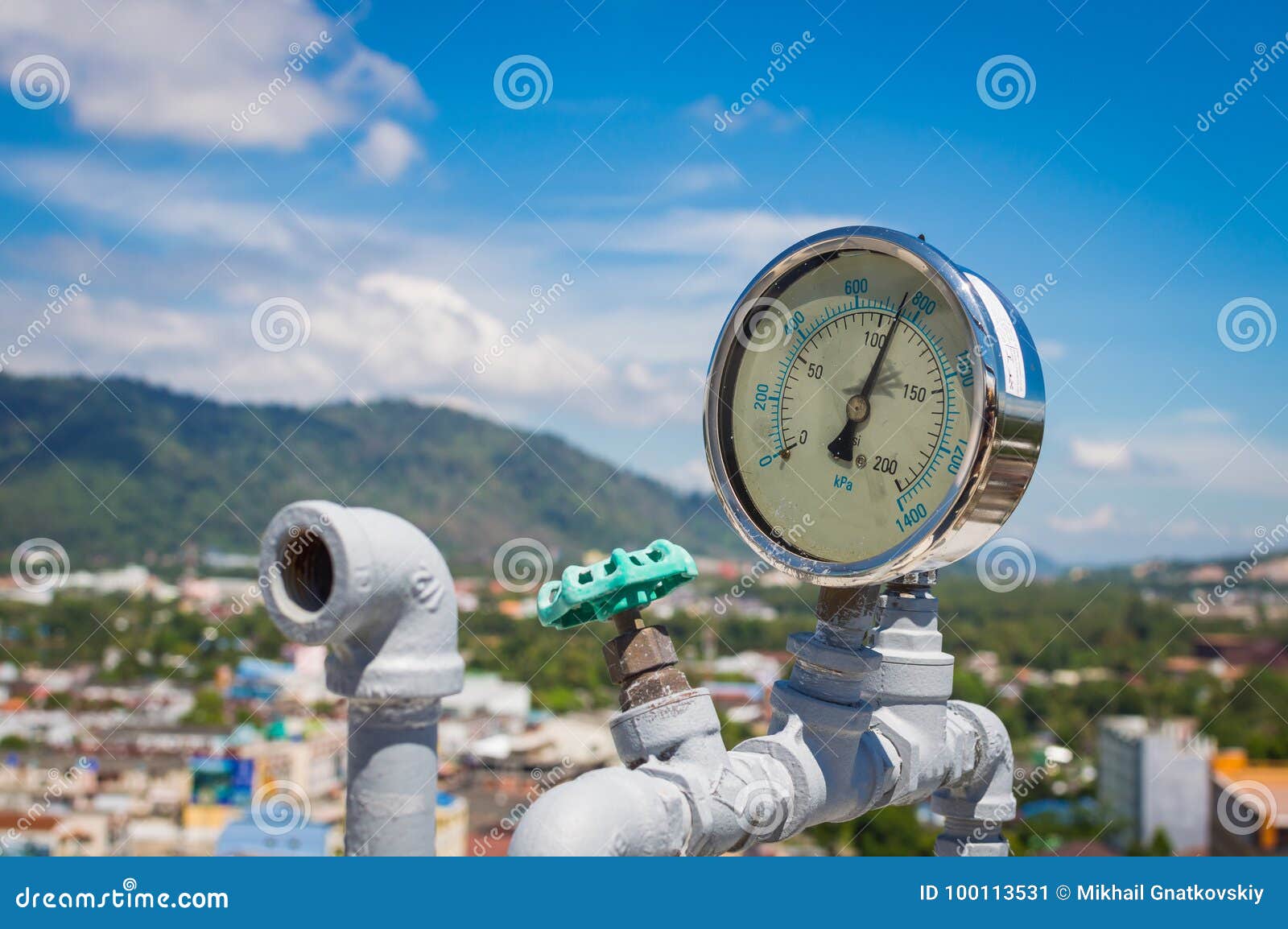 Close Up of Manometer on Pipe Stock Image - Image of hvac, alarm: 100113531