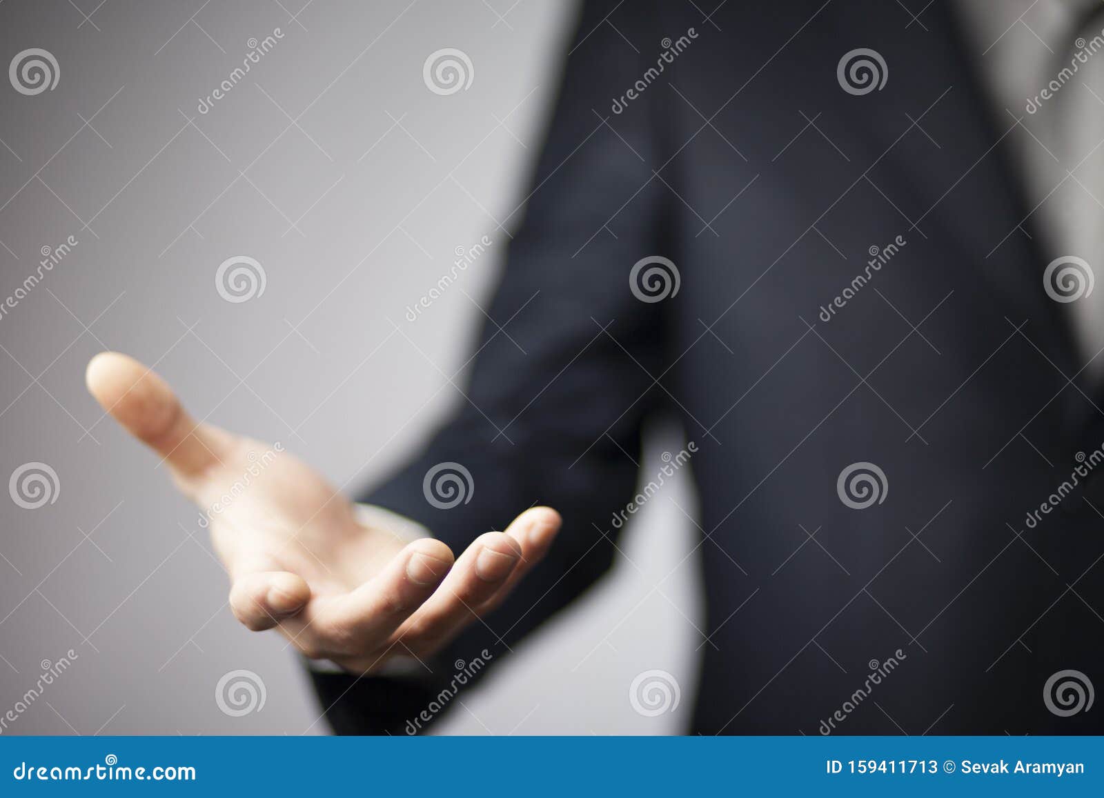 Close Up of Mans Hand Showing Something Stock Image - Image of empty ...