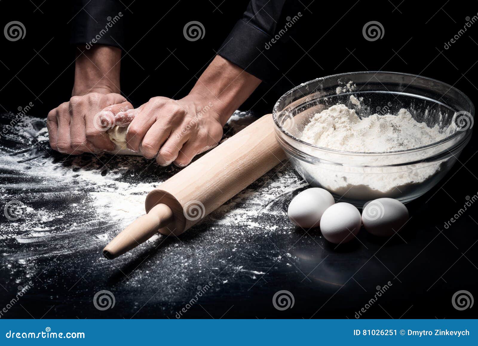 Close Up of Mans Hands Baking Bread Stock Image - Image of handmade ...