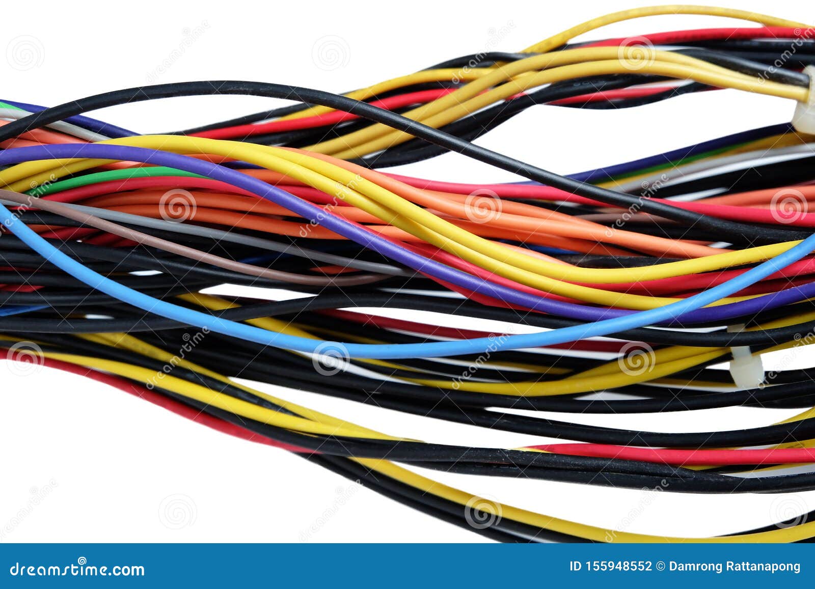 Close Up Many Colorful Electrical Wires Cables Cord for Use in Various ...