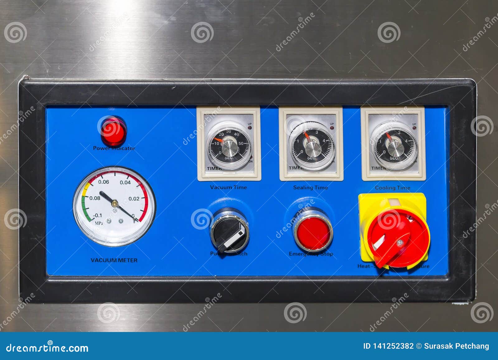 Close Up Many Switch and Dial Controller of Control Panel of High ...