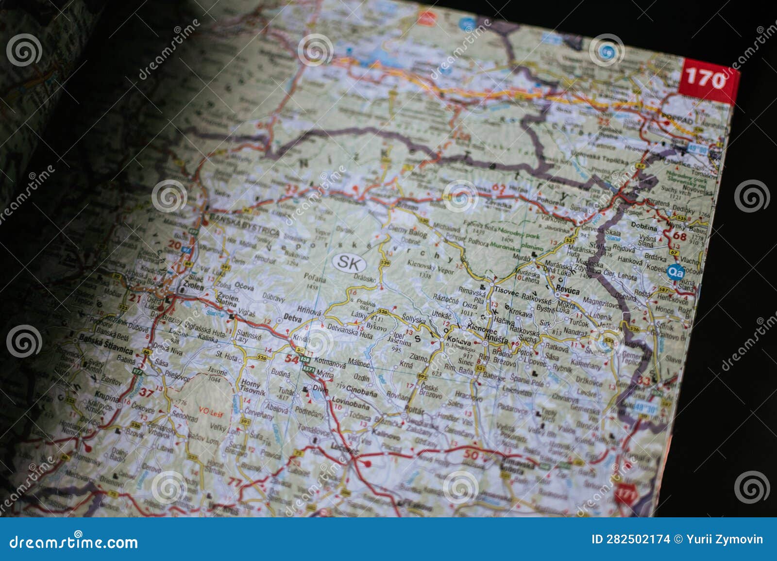 A close-up of a map stock photo. Image of europe, destination - 282502174