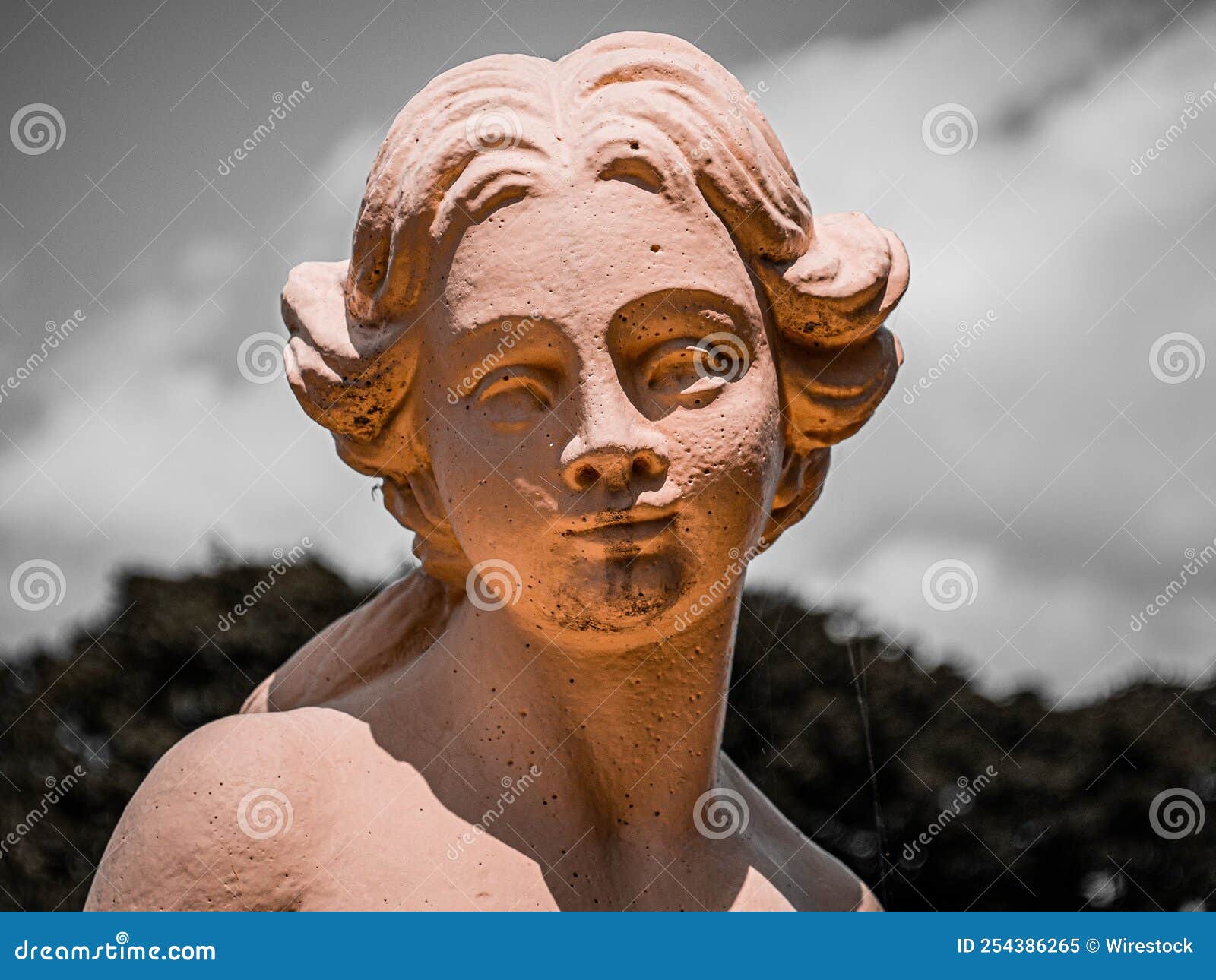 Close-up of a Marble Statue Looking Directly at the Camera. Stock Image ...