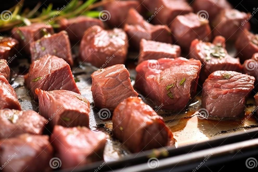 Close-up of Marinated Lamb Cubes before Grilling Stock Photo - Image of ...