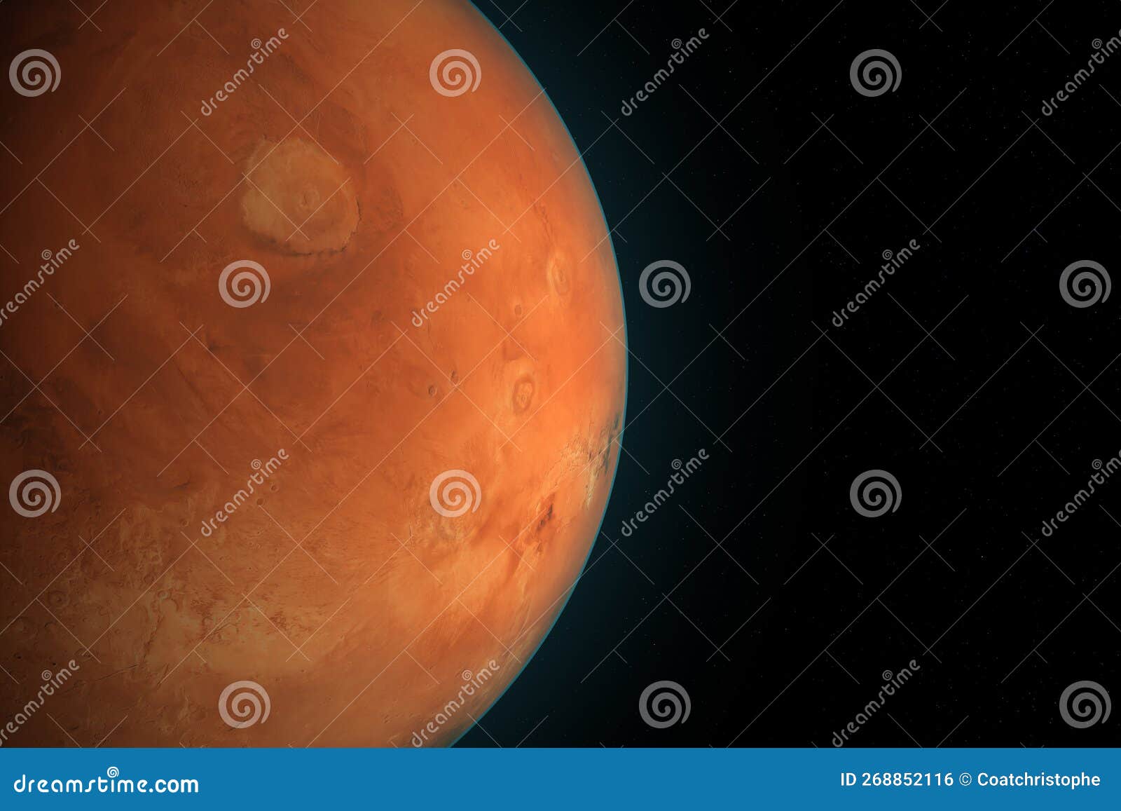 Planet Mars - Solar System stock illustration. Illustration of mars ...