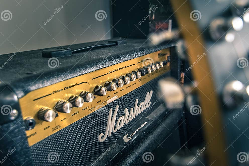 Close Up of a Marshall Amplifier Editorial Stock Image - Image of ...