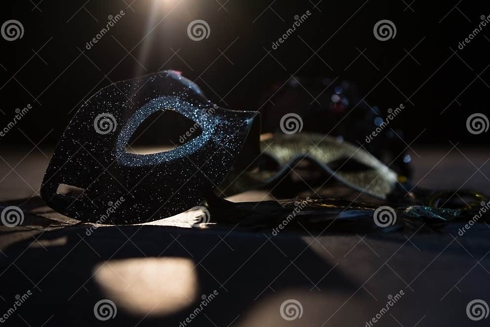 Masquerade masks on stage stock image. Image of profession - 98002095