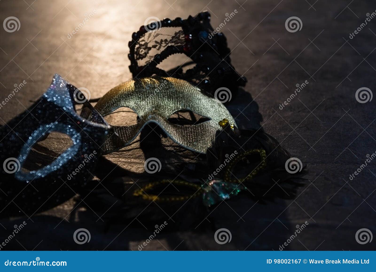 Masquerade masks on stage stock image. Image of attractive - 98002167