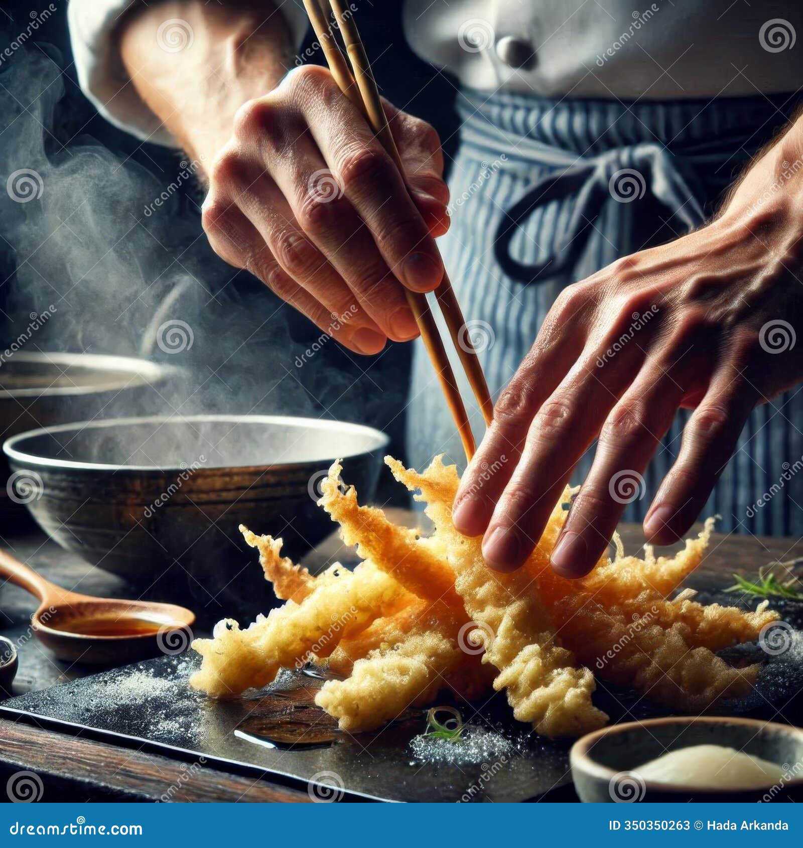 Master Japanese Samurai Warrior Defends With Two Swords, 3d Illustration | CartoonDealer.com ...