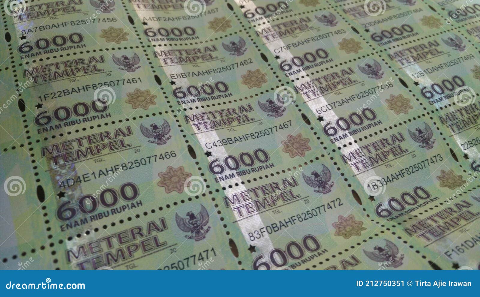 Bekasi, West Java, Indonesia : Close Up of Materai Tempel or Stamp of ...