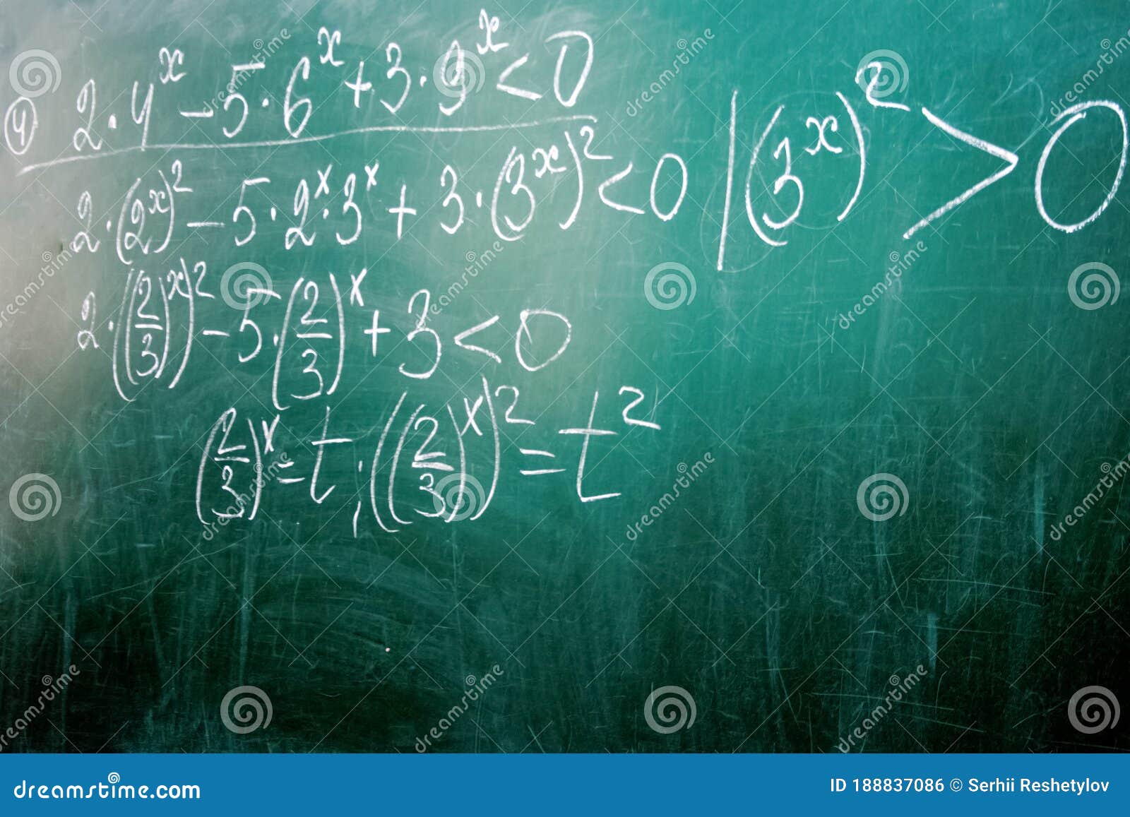 Close Up of Math Formulas on a Blackboard Stock Photo - Image of ...