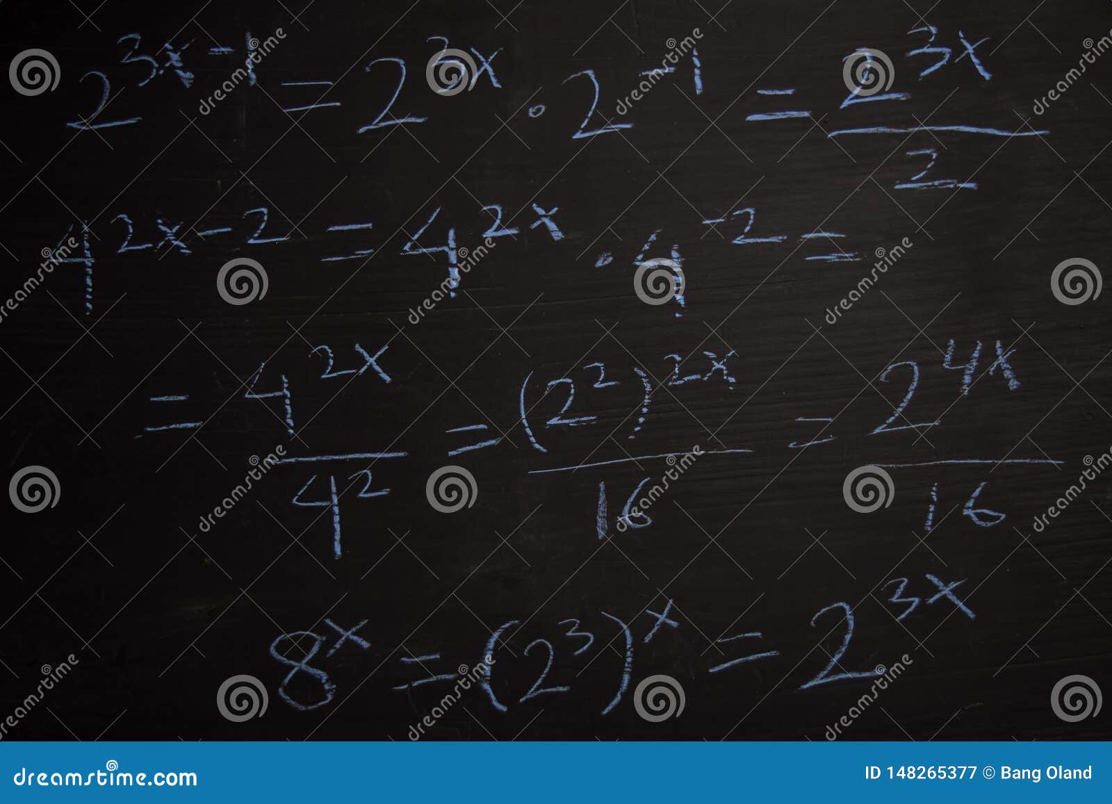 Close Up Math Formulas Written on a Blackboard. Education Concept Stock ...