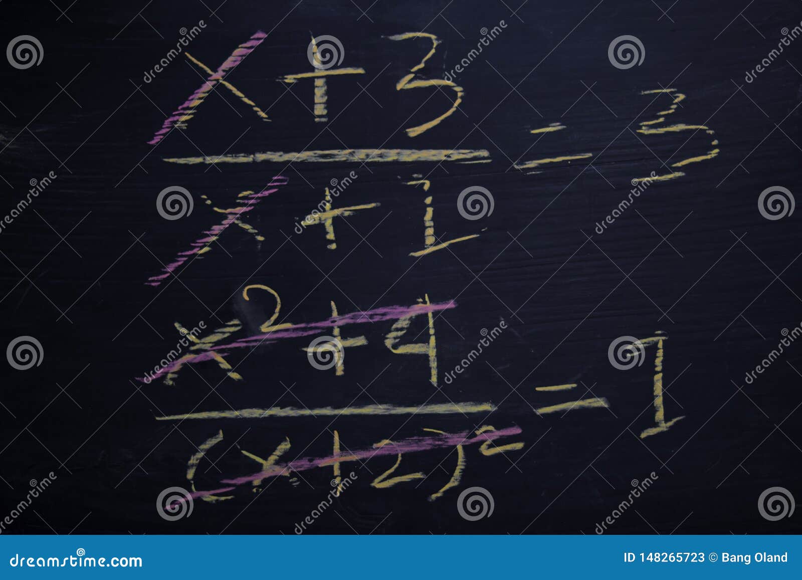 Close Up Math Formulas Written on a Blackboard. Education Concept Stock ...