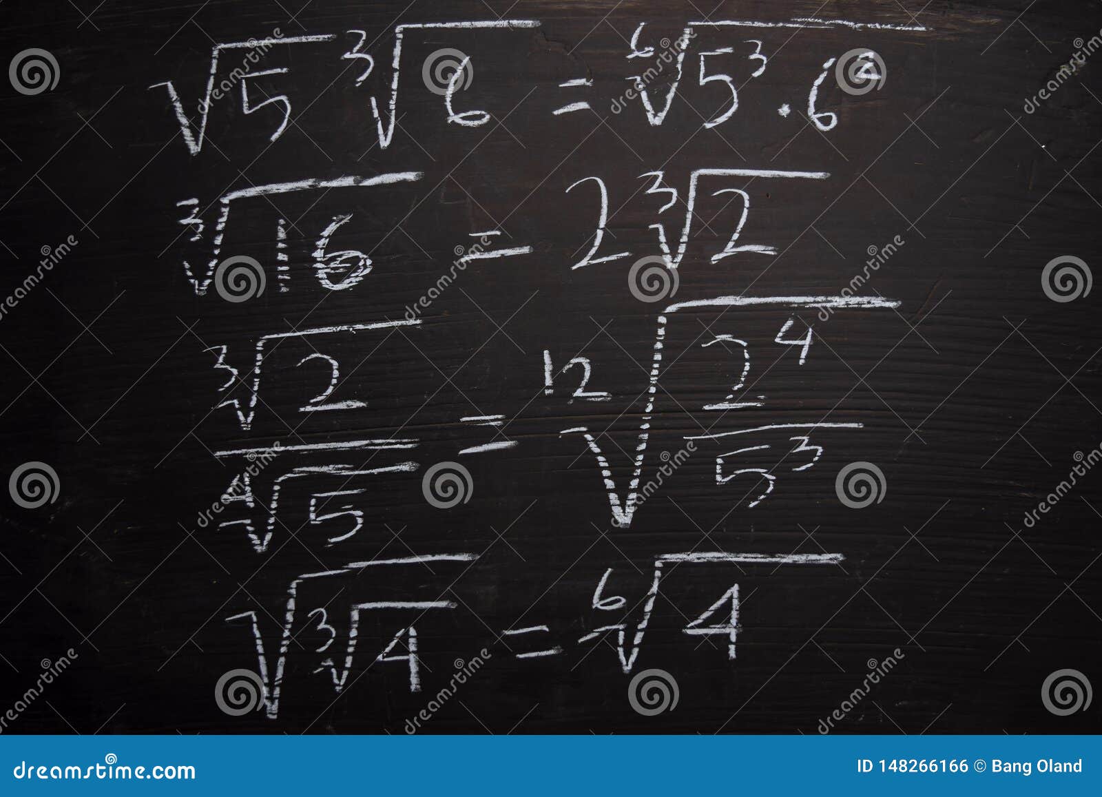 Close Up Math Formulas Written on a Blackboard. Education Concept Stock ...