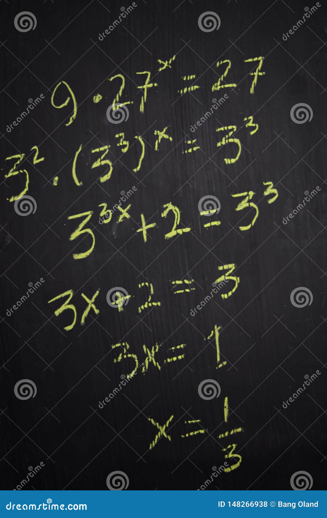 Close Up Math Formulas Written on a Blackboard. Education Concept Stock ...