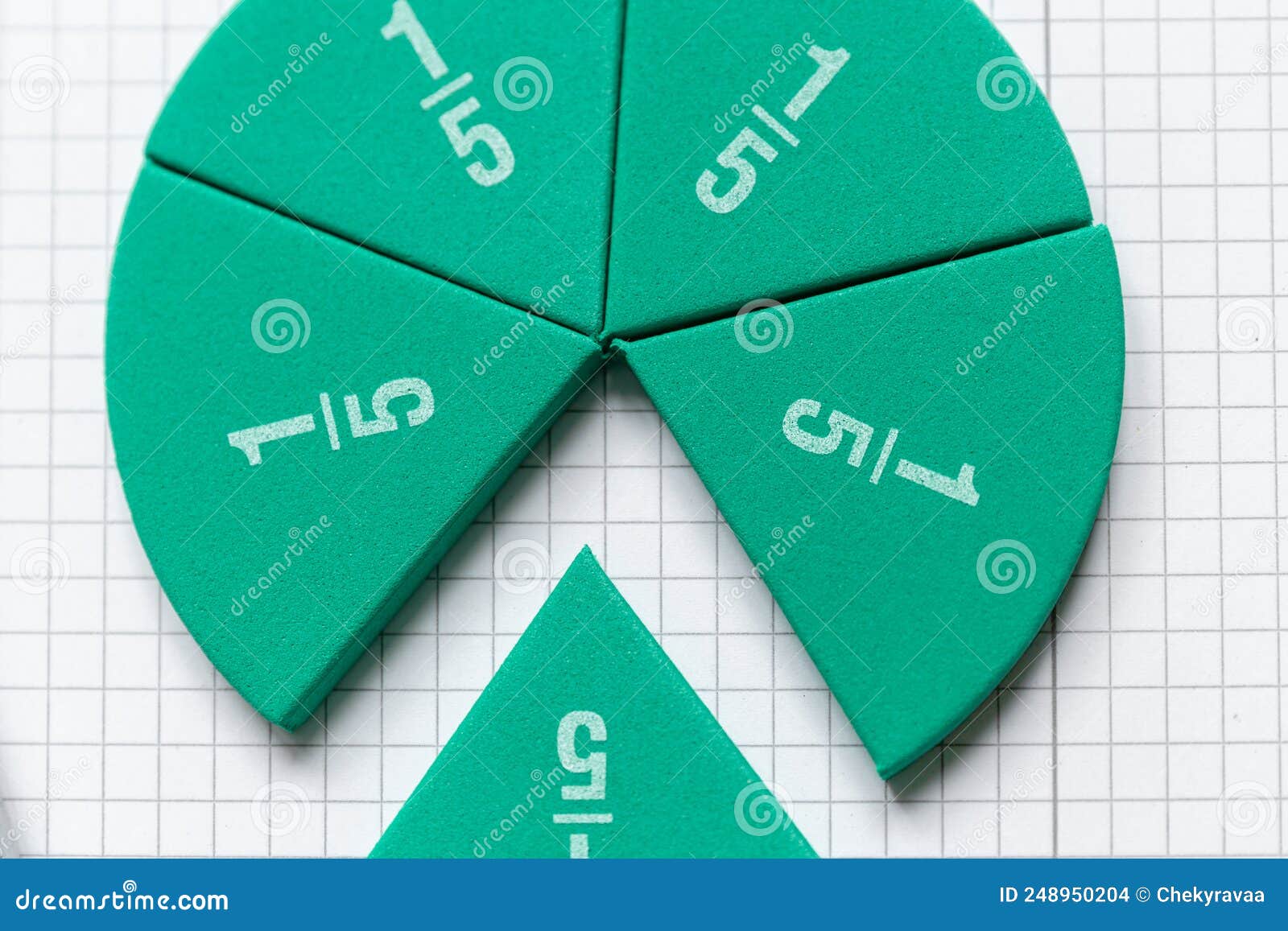 Close Up of Math Fractions on the Open Notepad, Pencils. Back To School ...